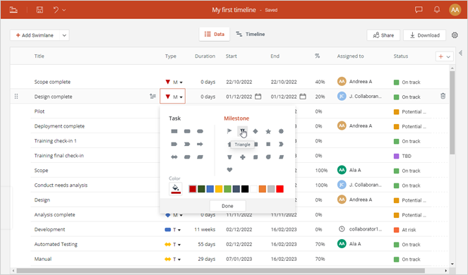 Office Timeline Online Quick-Start