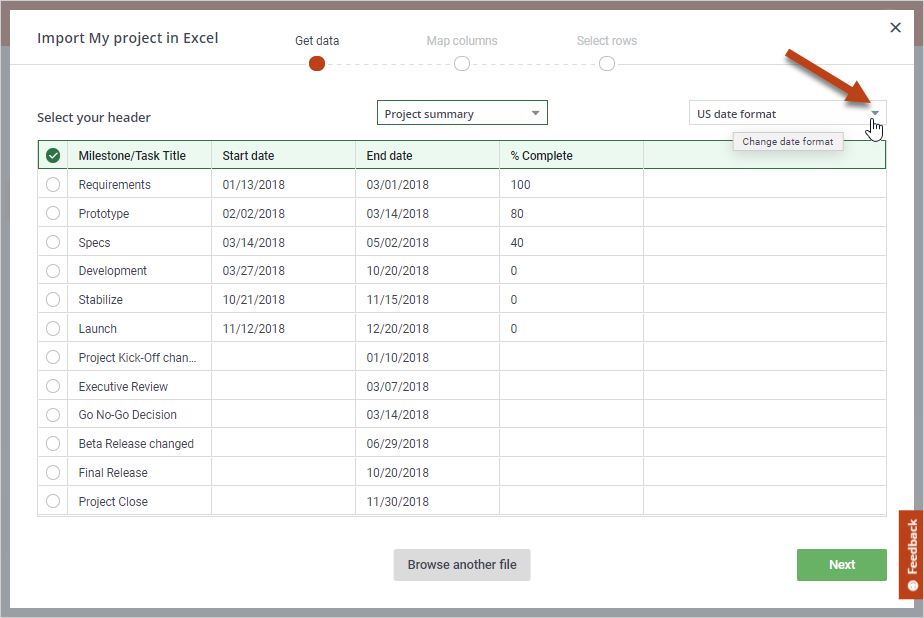 How to switch between US and International date formats