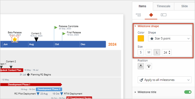 How to customize multiple timeline objects simultaneously