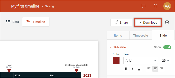 Office Timeline Online Quick-Start