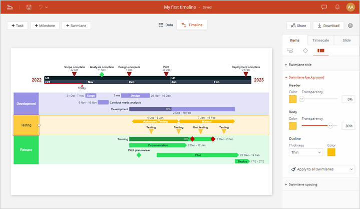Office Timeline Online Quick-Start