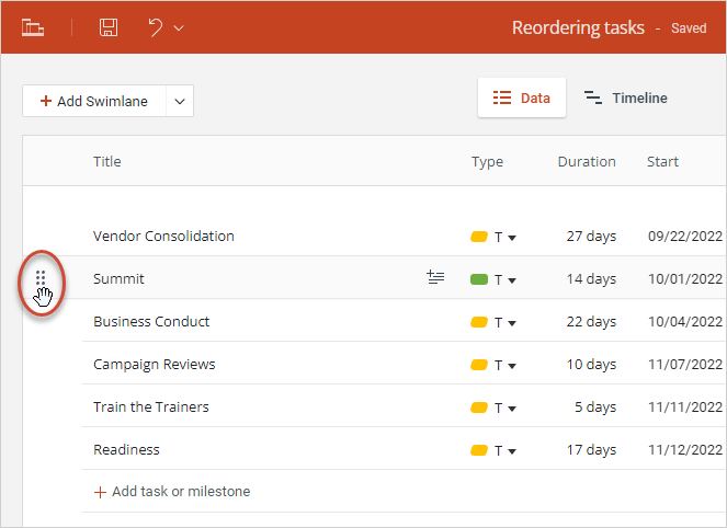 How to reorder your tasks