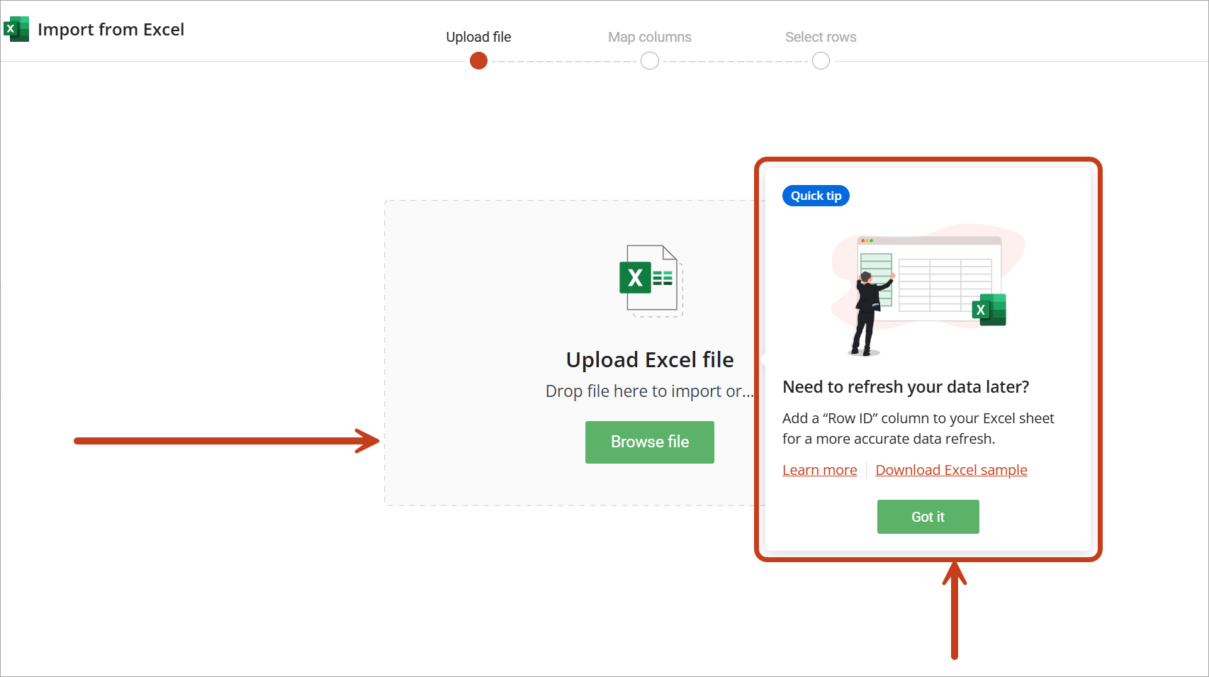 How to import Excel data into Office Timeline Online