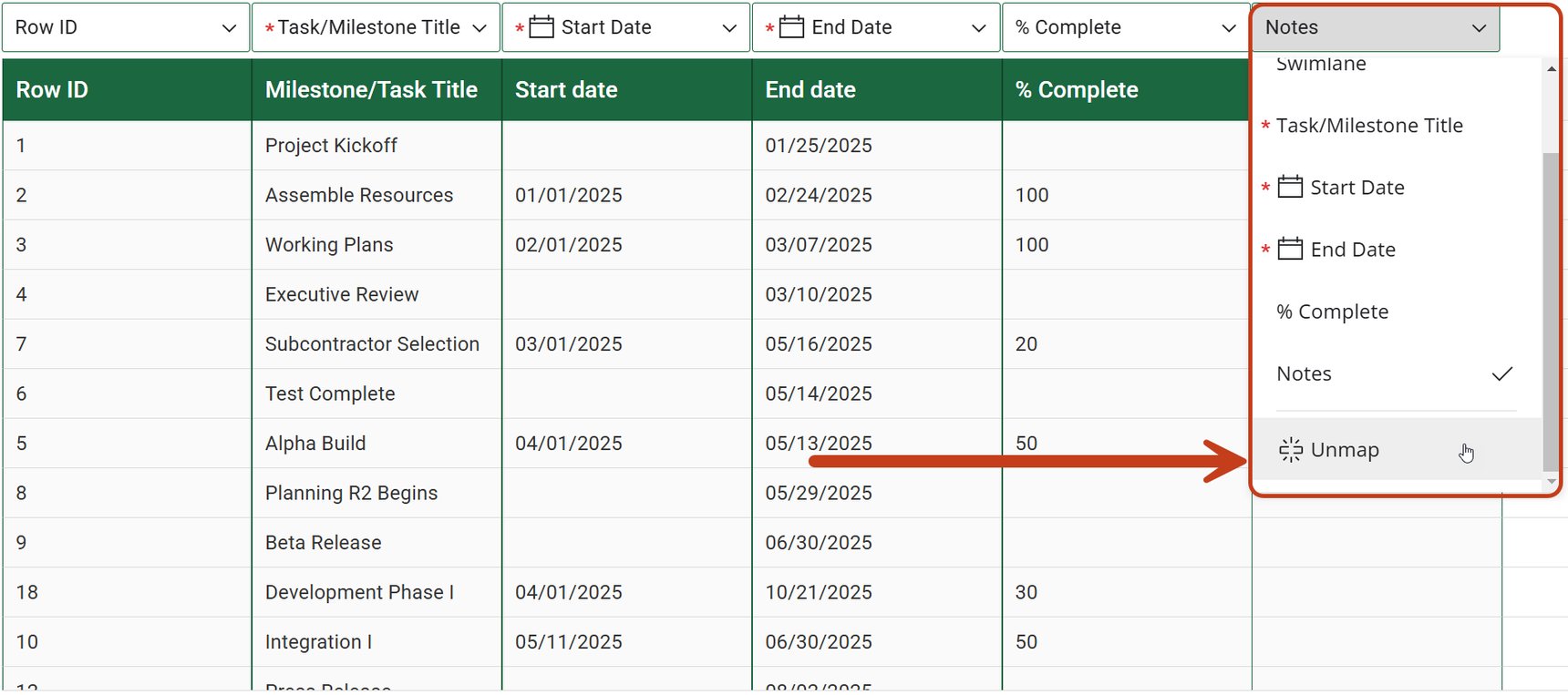 How to import Excel data into Office Timeline Online