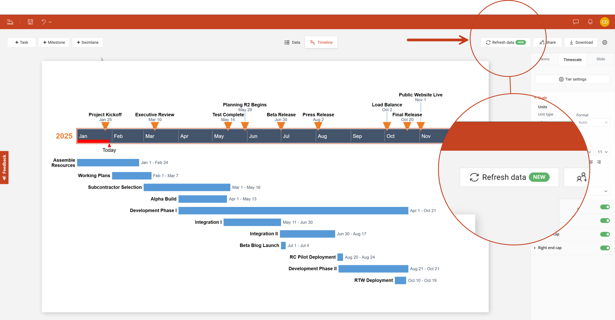 How to import Excel data into Office Timeline Online