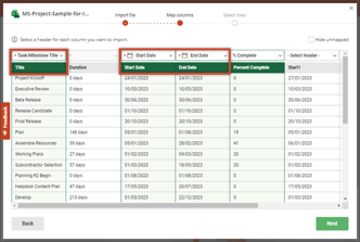 Import your MS Project plan into Office Timeline Online