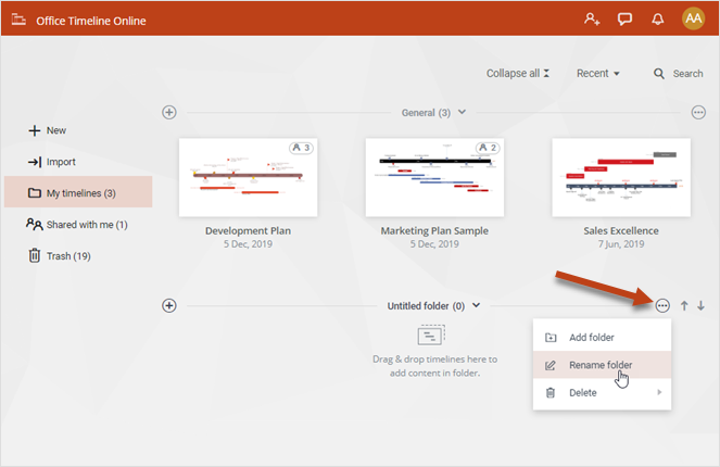 How to create and manage folders